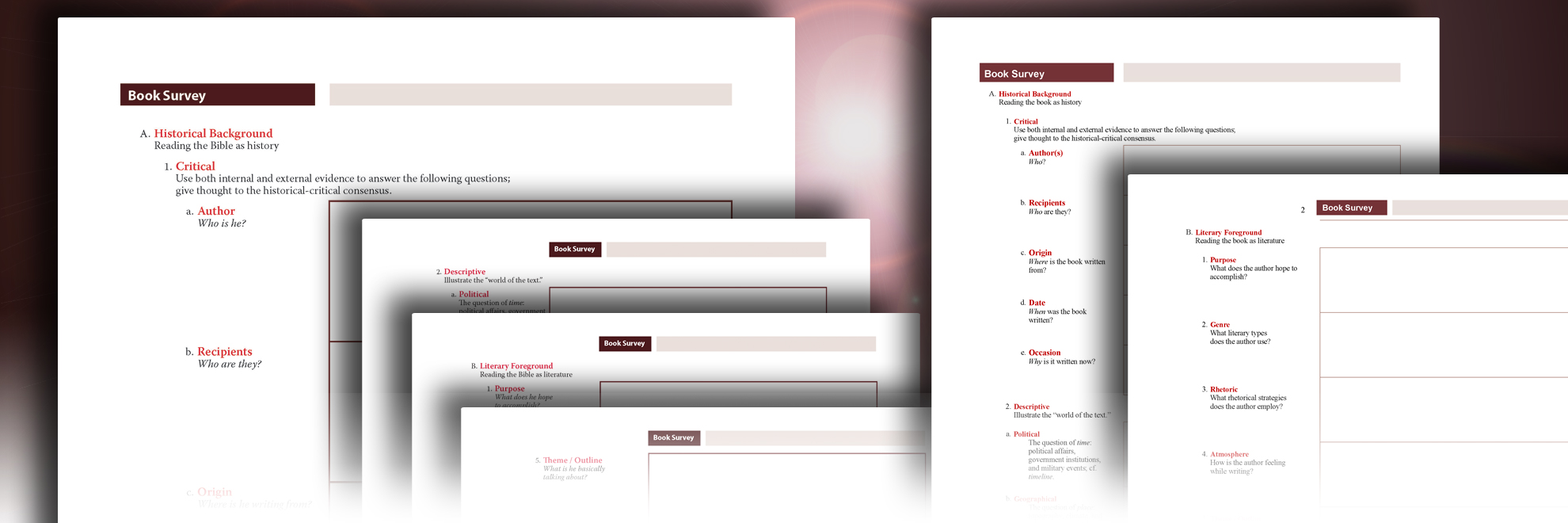 Book Survey Forms - BcResources.net
